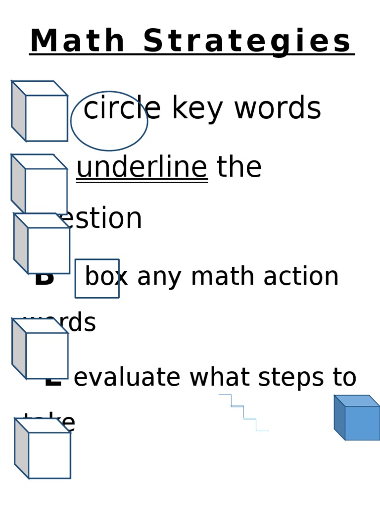 Math Strategies | PDF