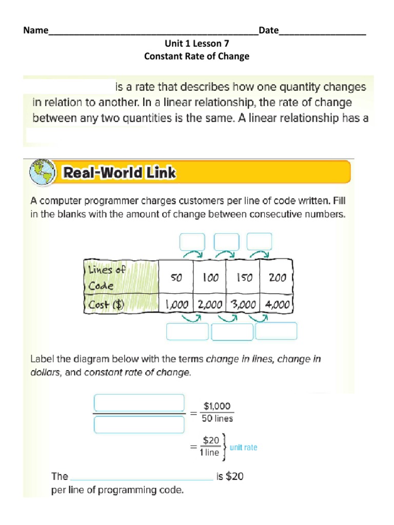 Unit 1 Lesson 7 Notes Pdf 