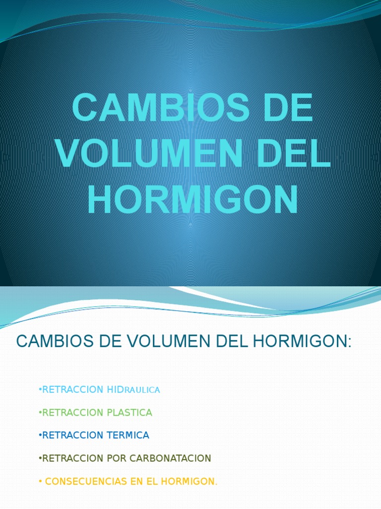 Cambios de Volumen en El Hormigon | PDF | Hormigón | Cemento