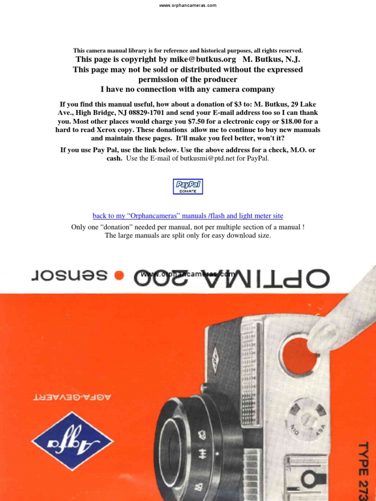 Agfa Optima 200 | PDF | Intellectual Works | Business