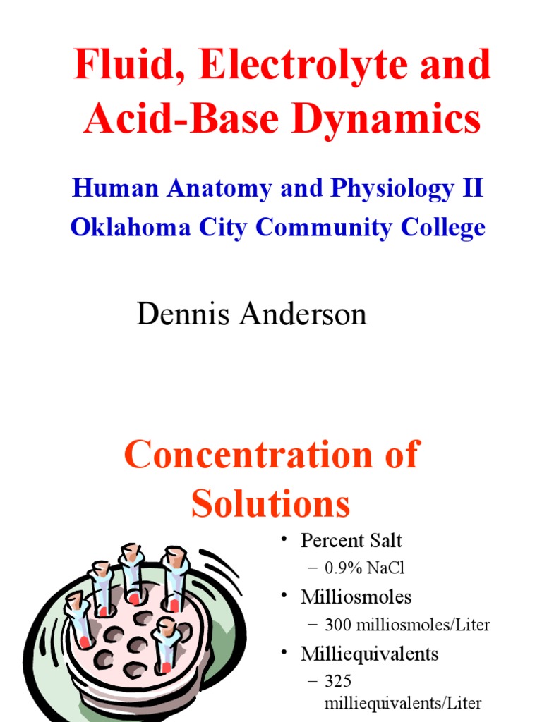 Fluid, Electrolyte and Acid-Base Dynamics: Human Anatomy and Physiology ...
