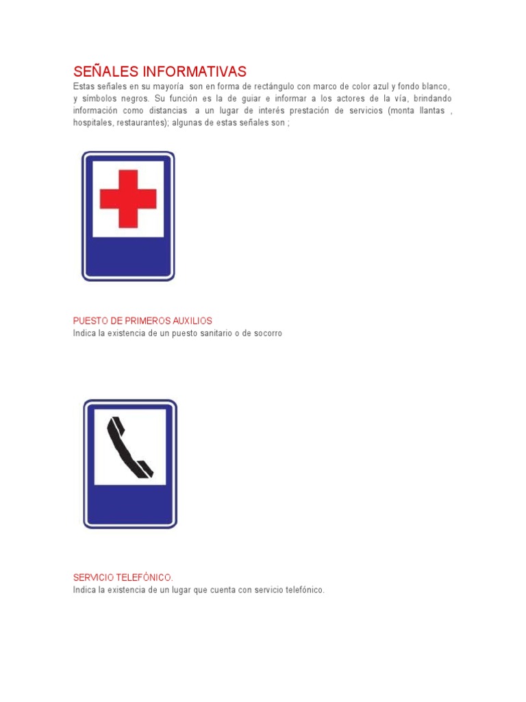 Señales Informativas | PDF