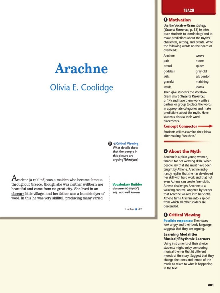 Arachne: Olivia E. Coolidge