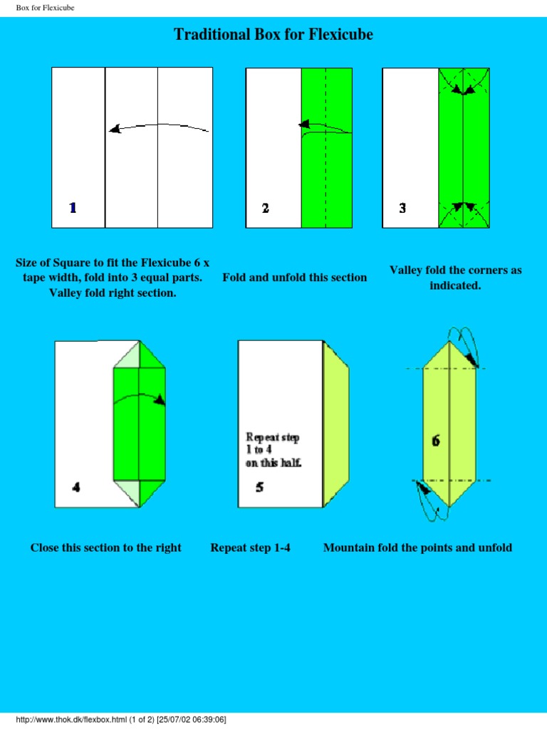 Flexicube Box | PDF | Paper Folding | Origami