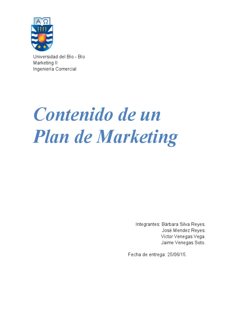 Final Informe Contenido de Una Plan de Marketing | PDF | Marketing ...