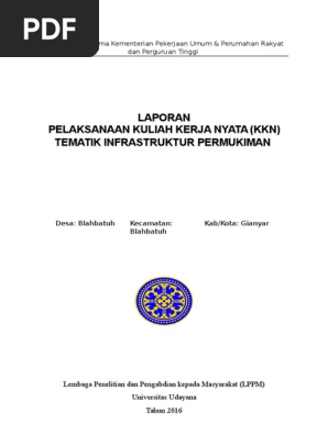 Contoh Laporan Kkn Tematik Infrastruktur