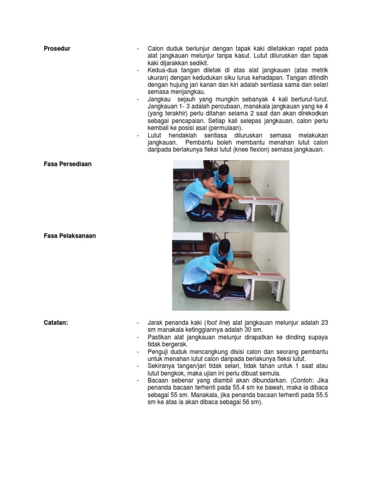 Prosedur Jangkauan Melunjur | PDF