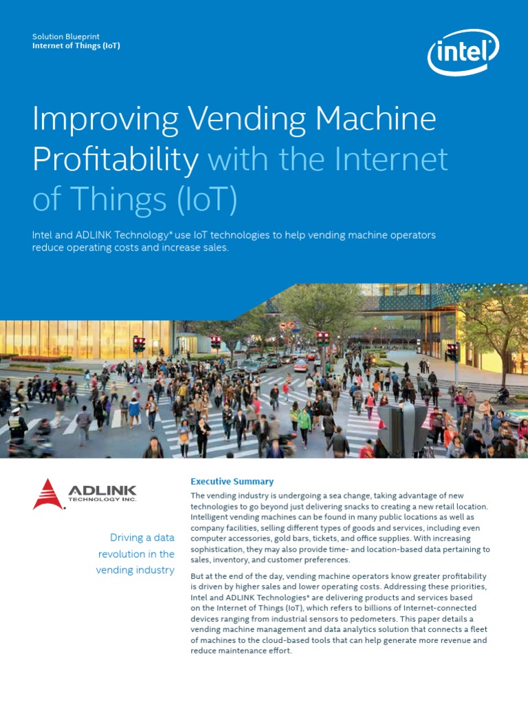 Iot Vending Machine Adlink Blueprint | PDF | Internet Of Things | Gateway (Telecommunications)