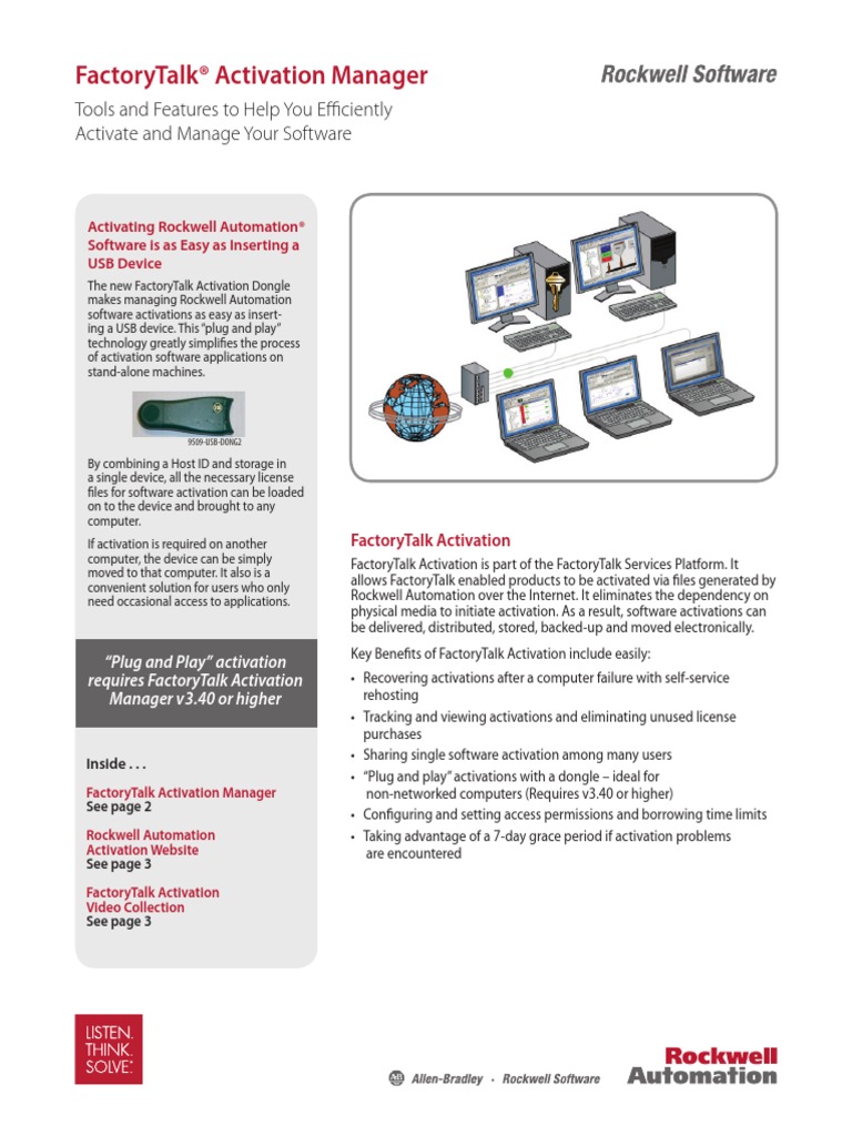 FactoryTalk® Activation Manager ftalk-pp025_-en-p | Software | Websites