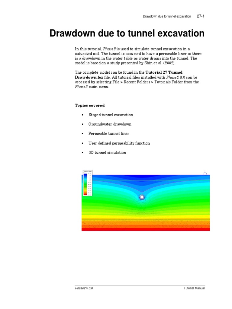 Tutorial 27 Drawdown Analysis For Tunnel PDF | PDF | Tunnel | Stress ...