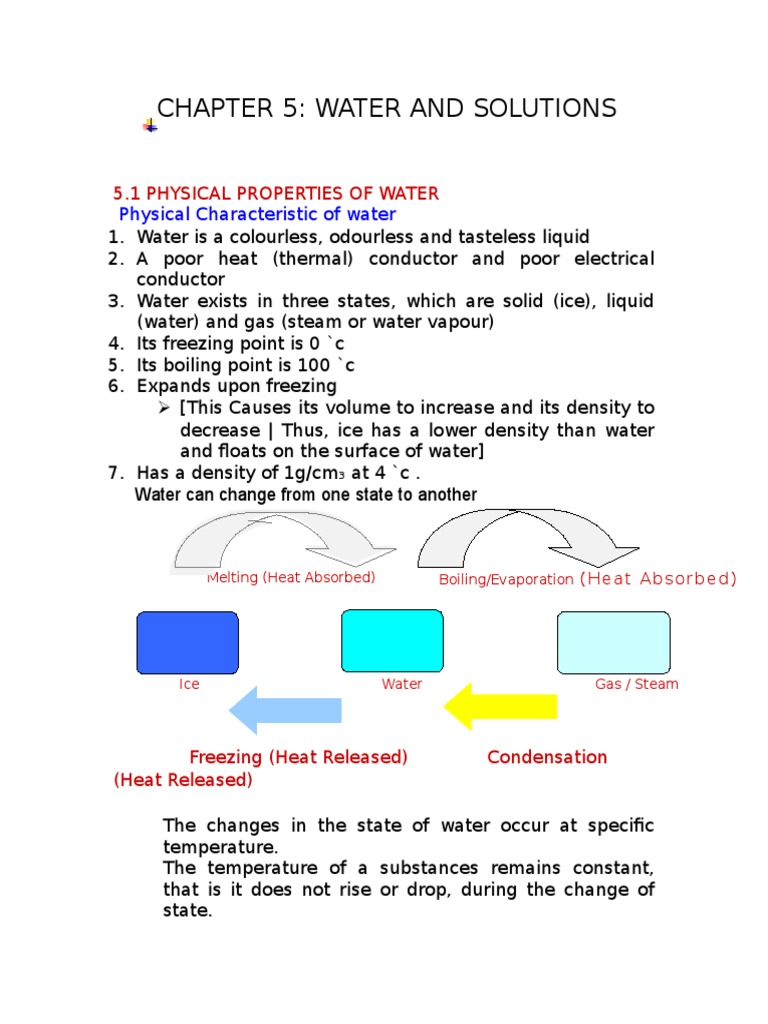 Water and Solutions | PDF