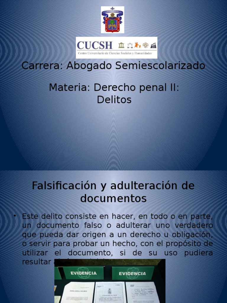 Falsificacion de Documentos | PDF | Delito | Derecho penal