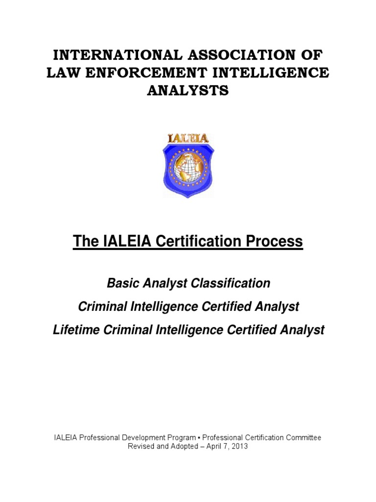 IALEIA Certification 2013 | PDF | Professional Certification ...
