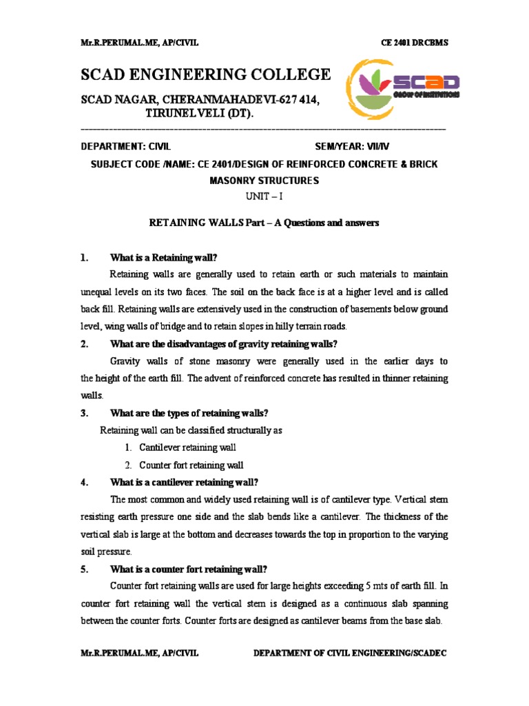 Iv Year Ce 2401 Two PDF | PDF