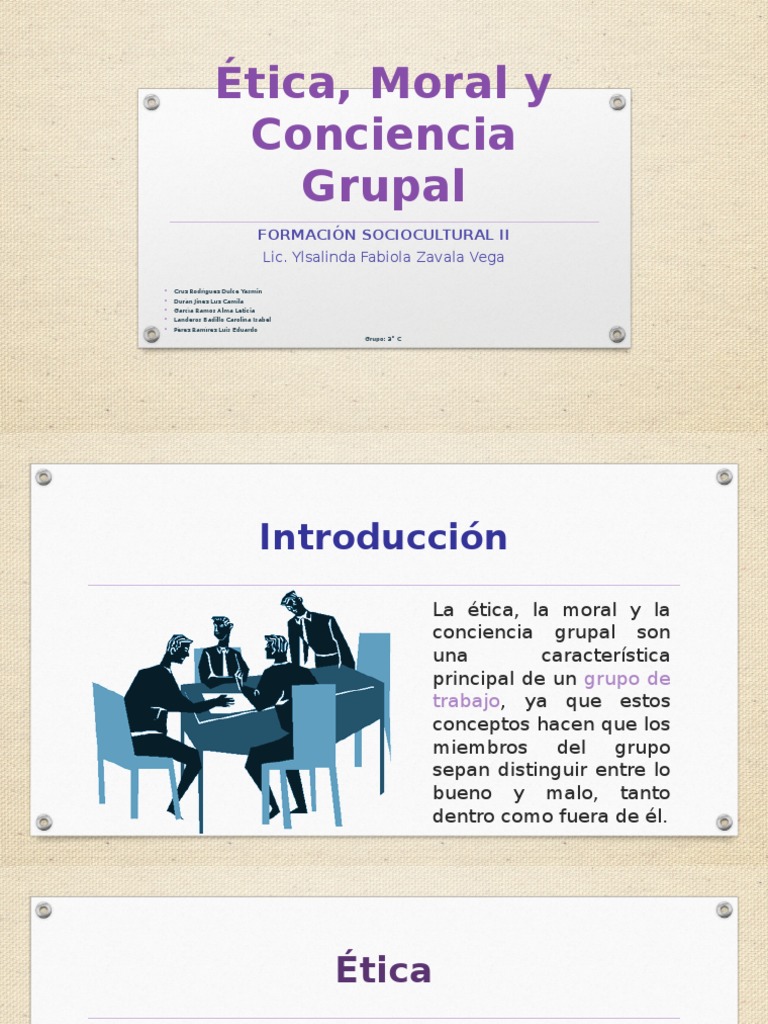 Ética, Moral y Conciencia Grupal | PDF