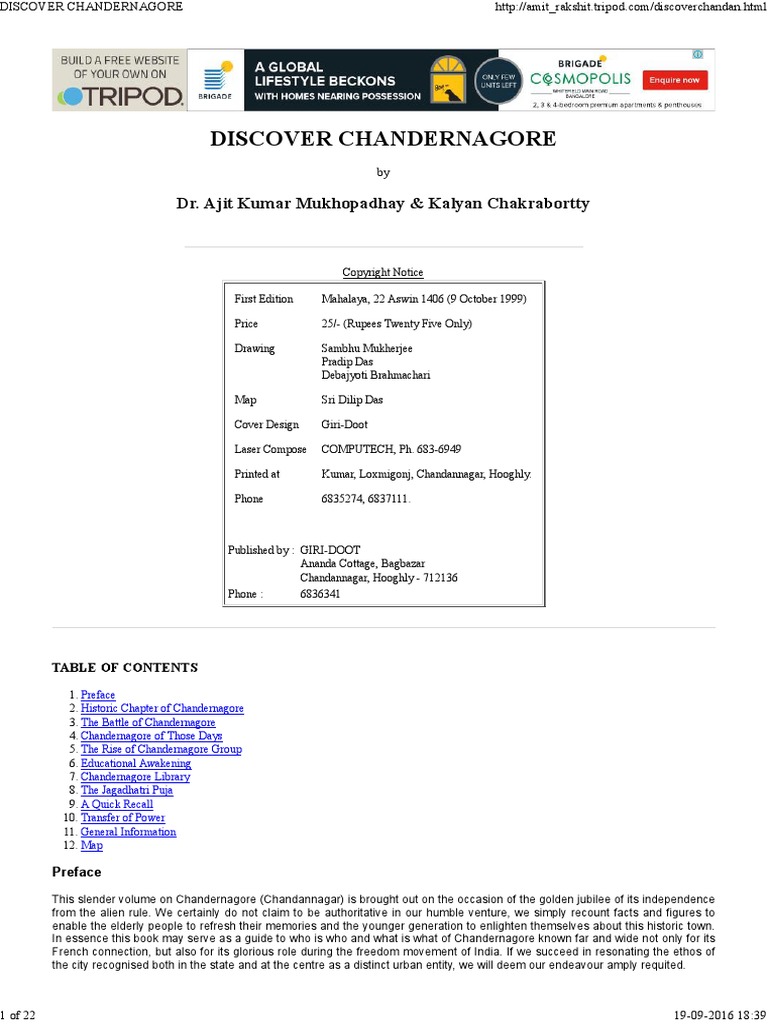 Discover Chandernagore | PDF