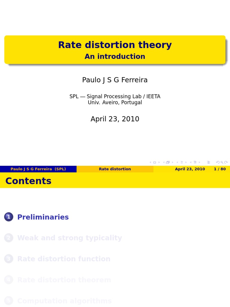 Rate Distortion | PDF | Data Compression | Statistics