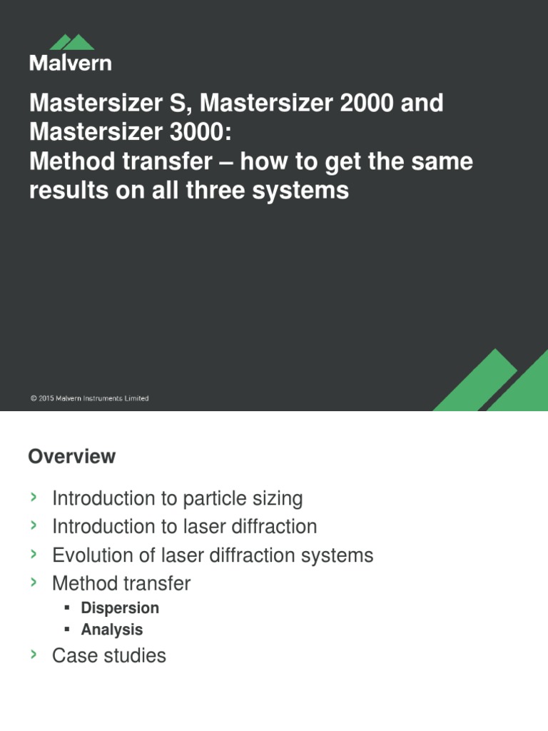 5 Laser Diffraction MSS MS2000 MS3000 PDF | PDF | Diffraction | Optics