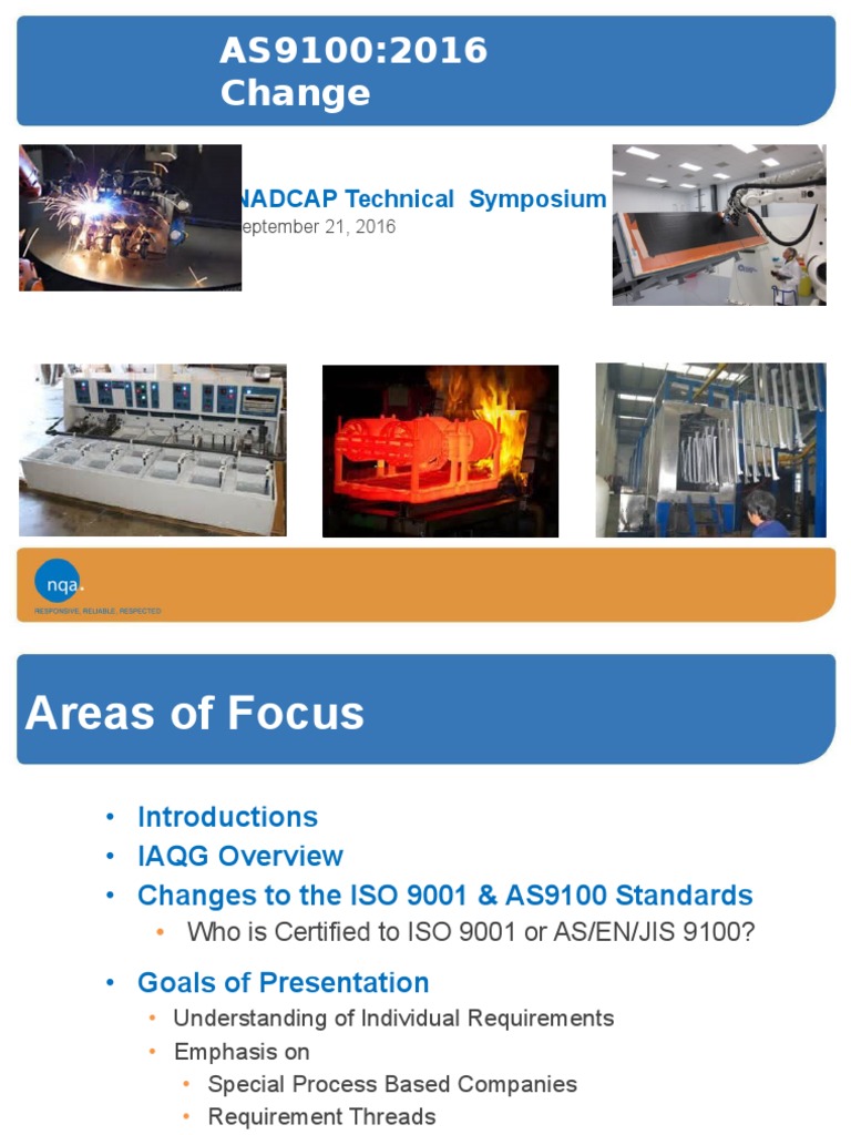 NADCAP Meeting - AS9100 Future R1 | PDF | Iso 9000 | Verification And ...