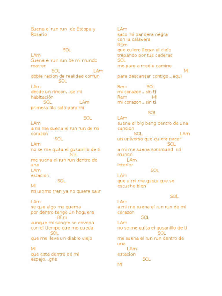 Suena El Run Run de Estopa y Rosario | PDF
