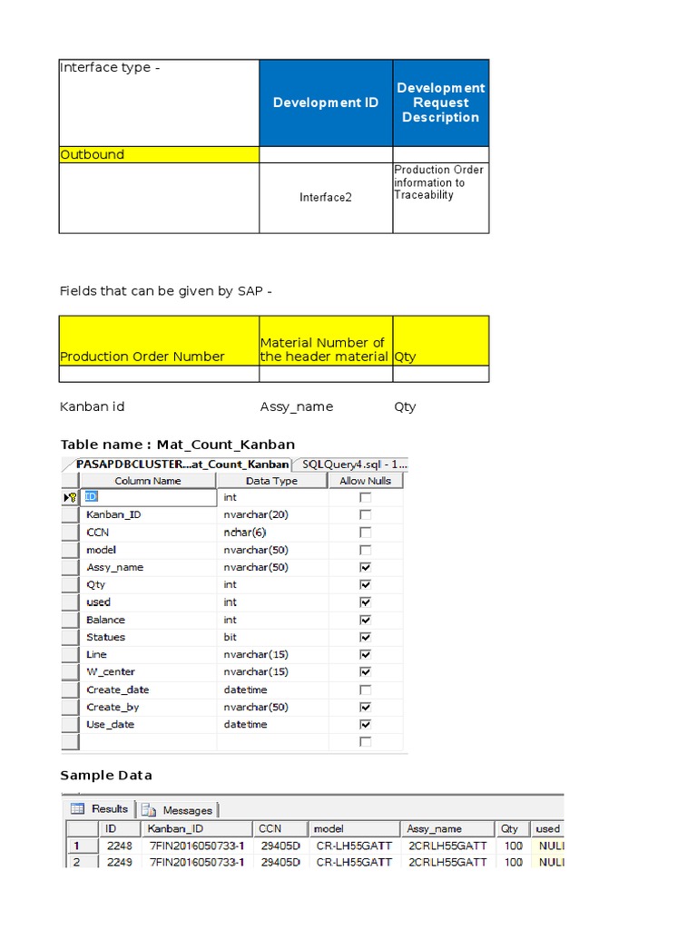 Development ID Development Request Description: Interface Type | PDF ...