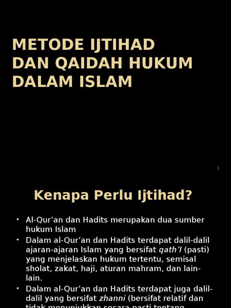 Metode Ijtihad Dalam Islam | PDF