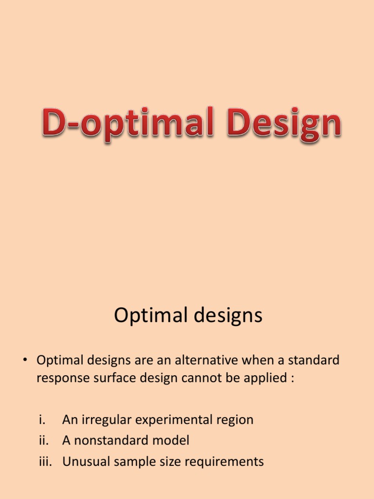 D Optimal Slides | PDF