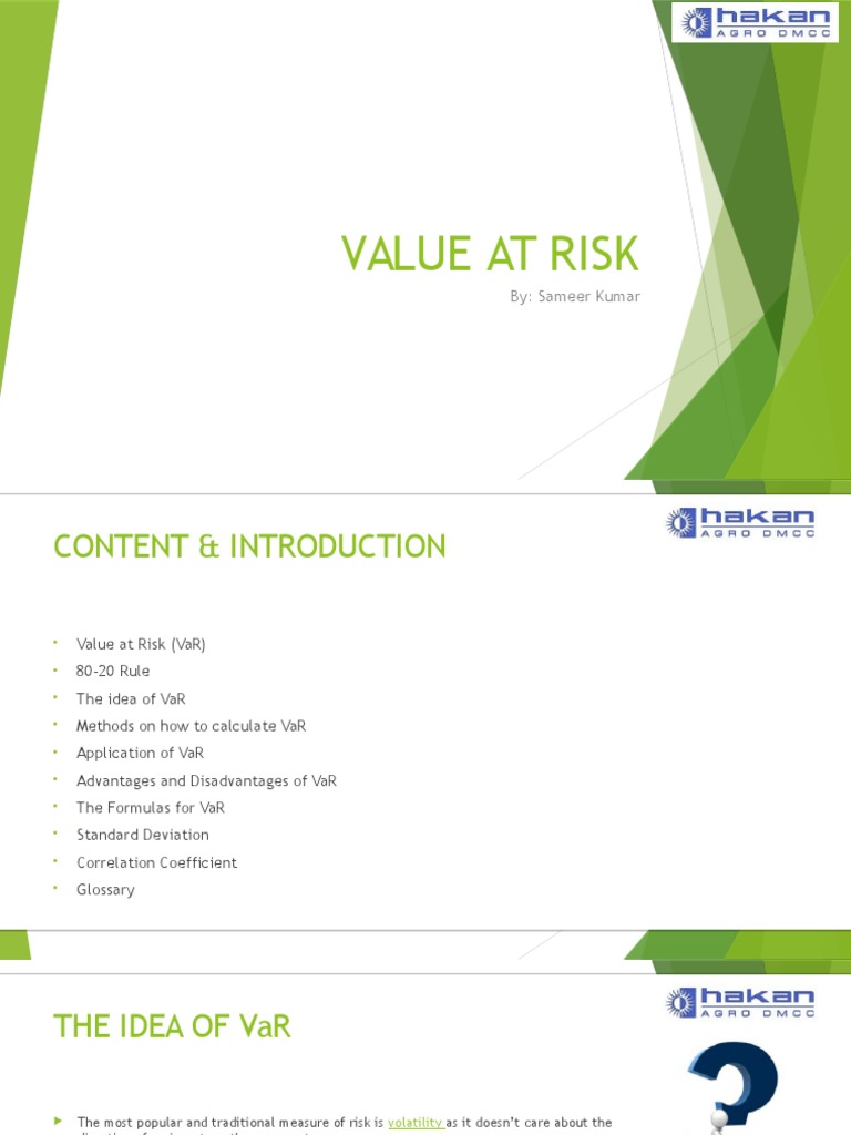 Value at Risk | PDF | Value At Risk | Normal Distribution
