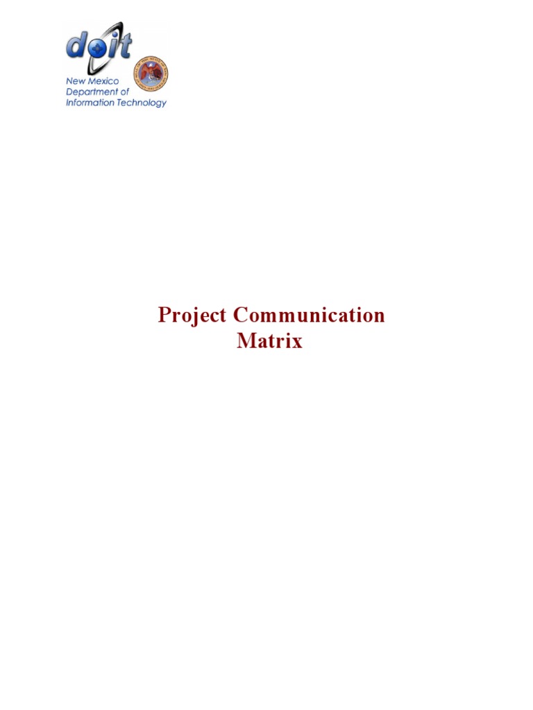 Project Communication Matrix | PDF | Email | Communication