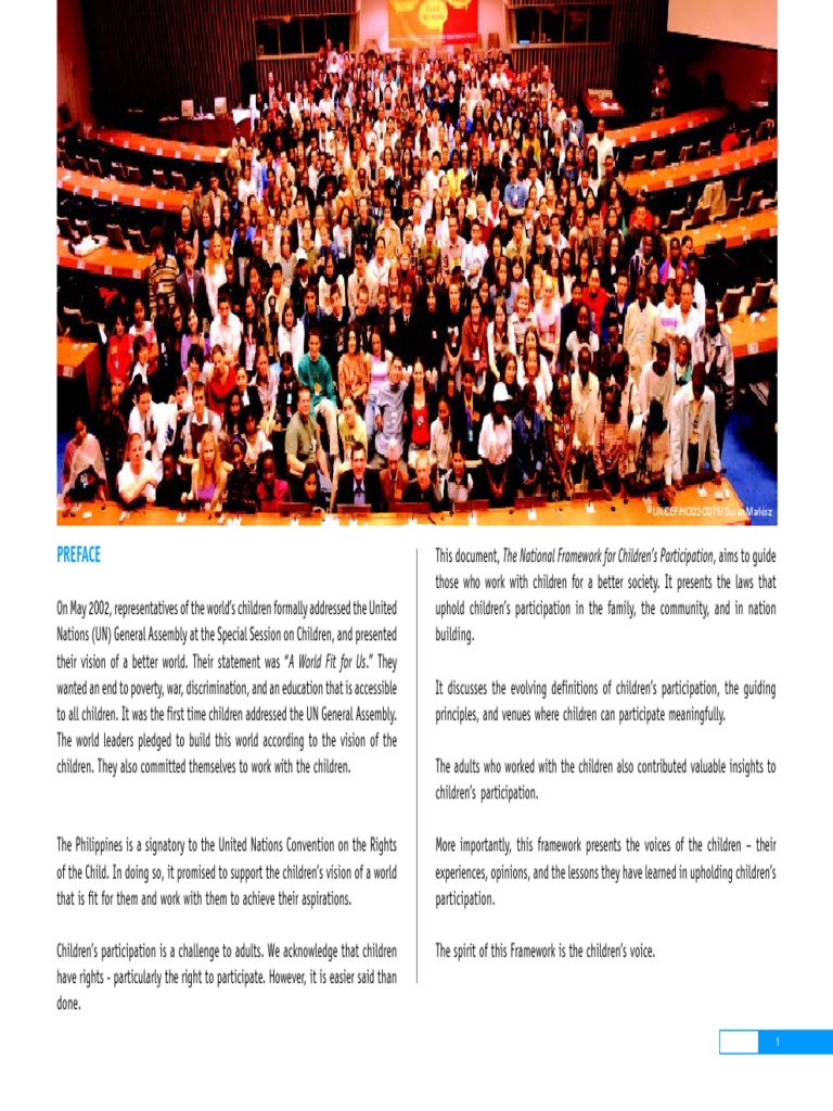 Framework Children | PDF | Children's Rights | Convention On The Rights ...