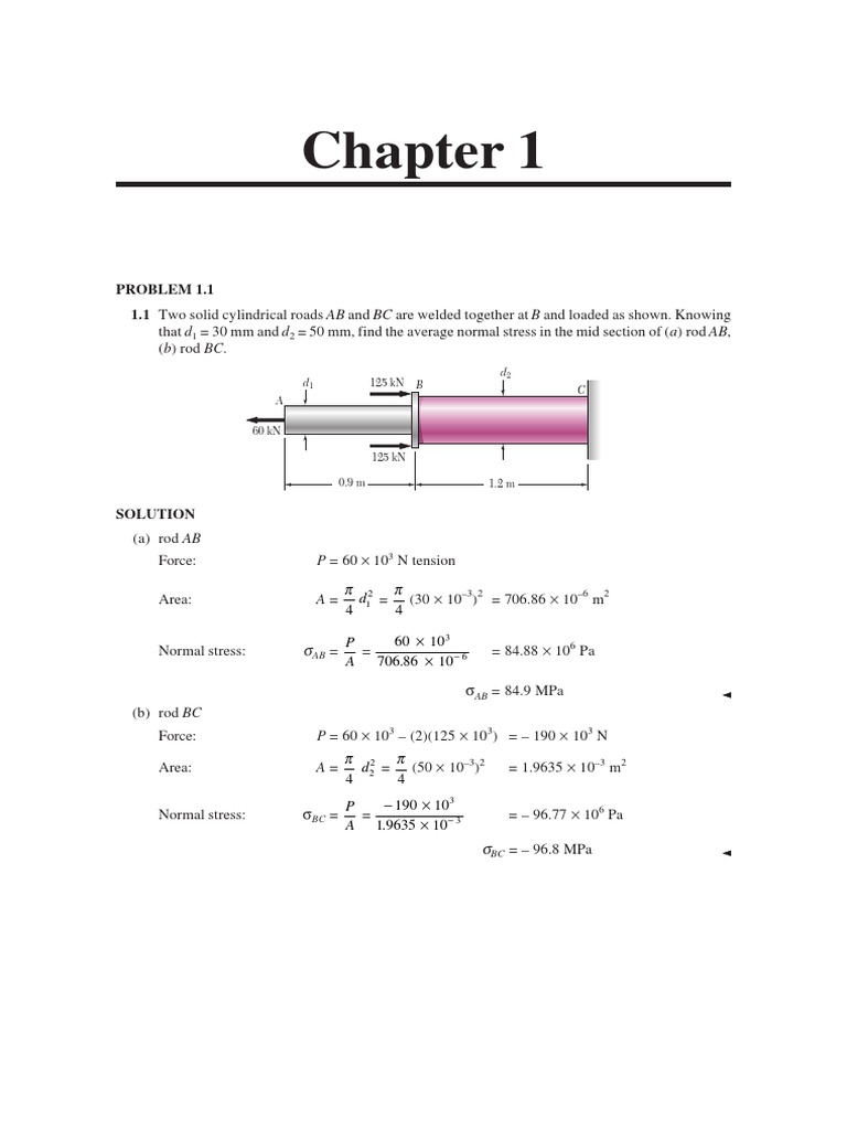 Chap 1 | PDF | Stress (Mechanics) | Screw