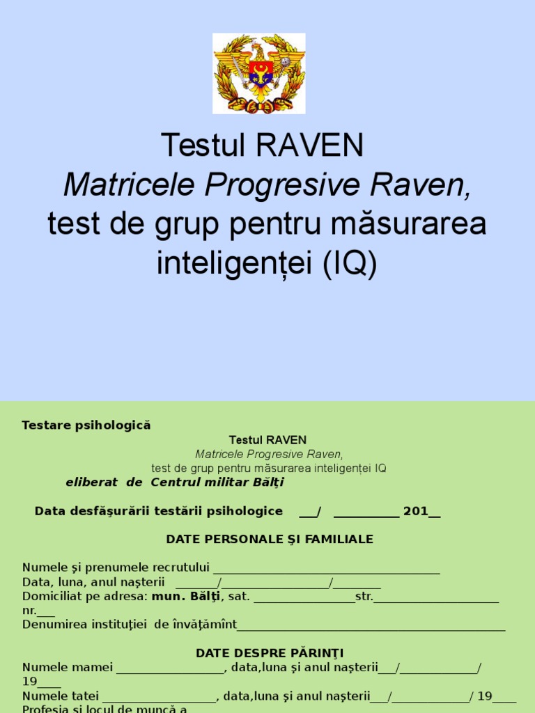 Testul Raven | PDF