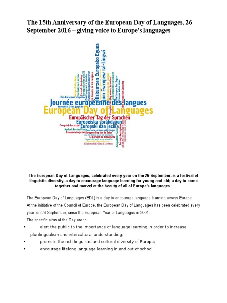 The European Day of Languages | PDF