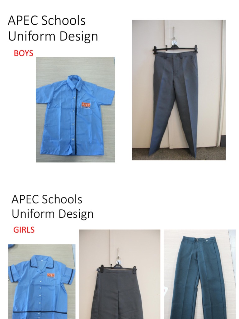 APEC Schools Uniform Design | PDF | Uniforms