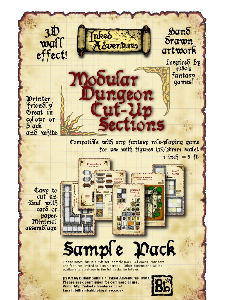 Modular Dungeon Sections Sample Pack by Billiambabble | PDF