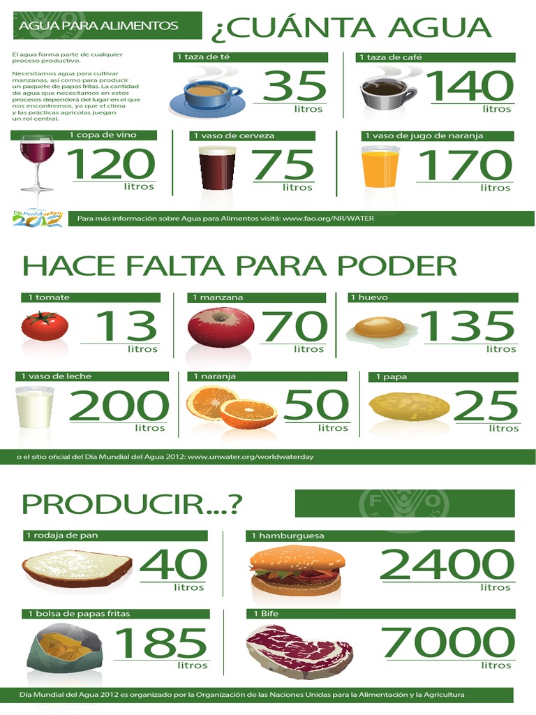 FAO Infographic Virtual Water Es | PDF | Organización de Comida y ...