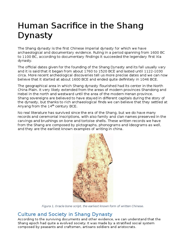 Human Sacrifice in the Shang Dynasty | Sacrifice | Religious Belief And ...