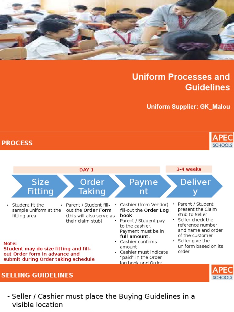 APEC Uniform Processes and Guidelines (GK - Malou) v2 | PDF | Sales ...