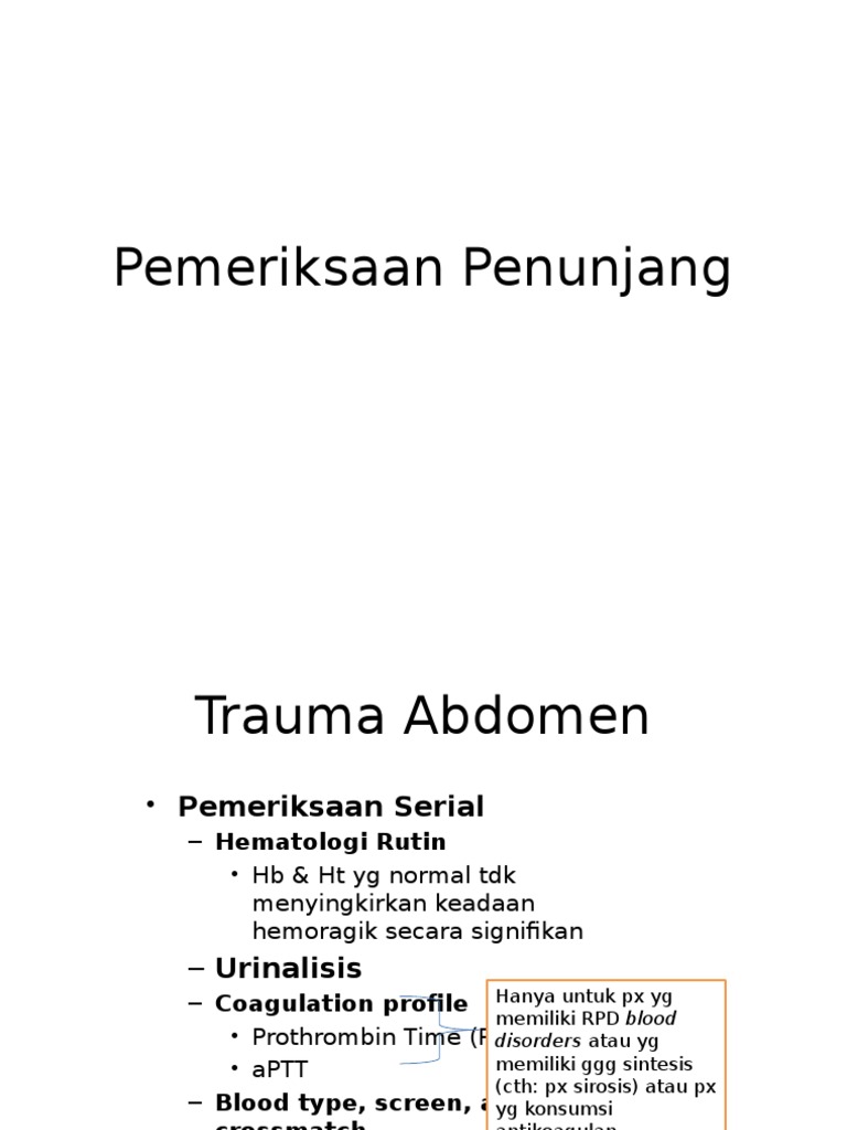 Pemeriksaan Penunjang | PDF