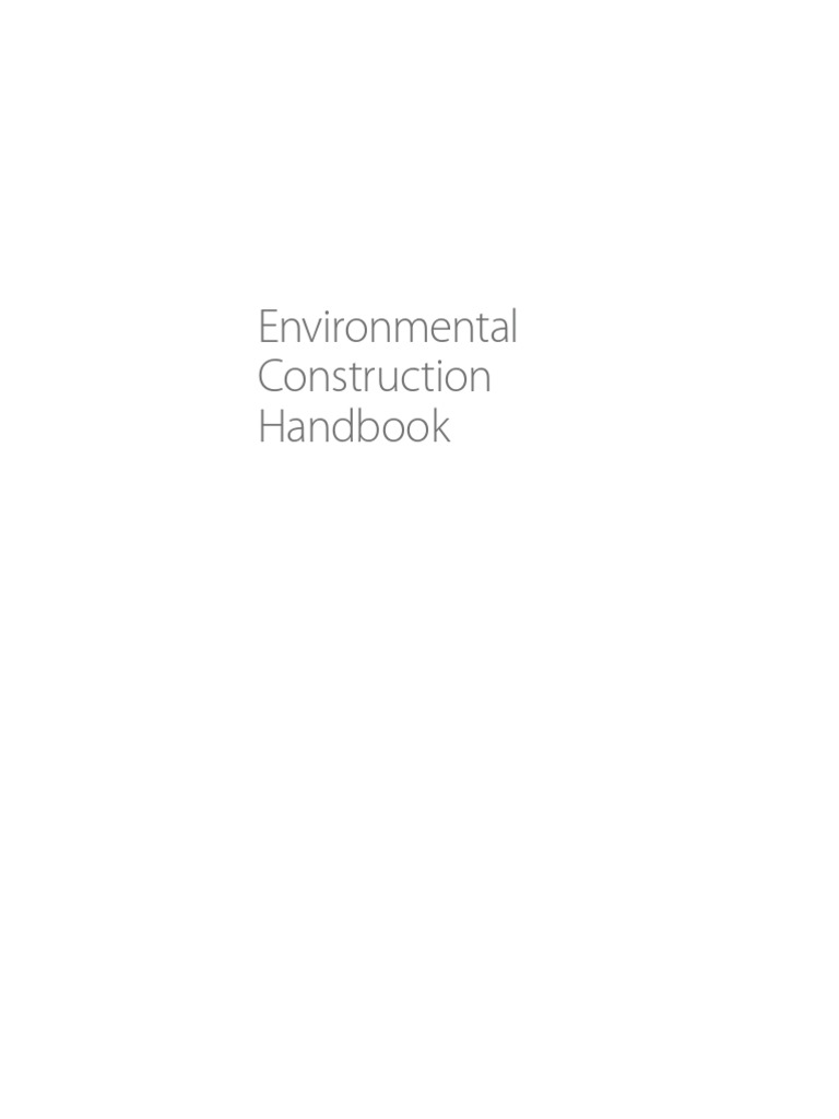 2008 Environmental Construction Handbook | PDF | Forest Stewardship ...