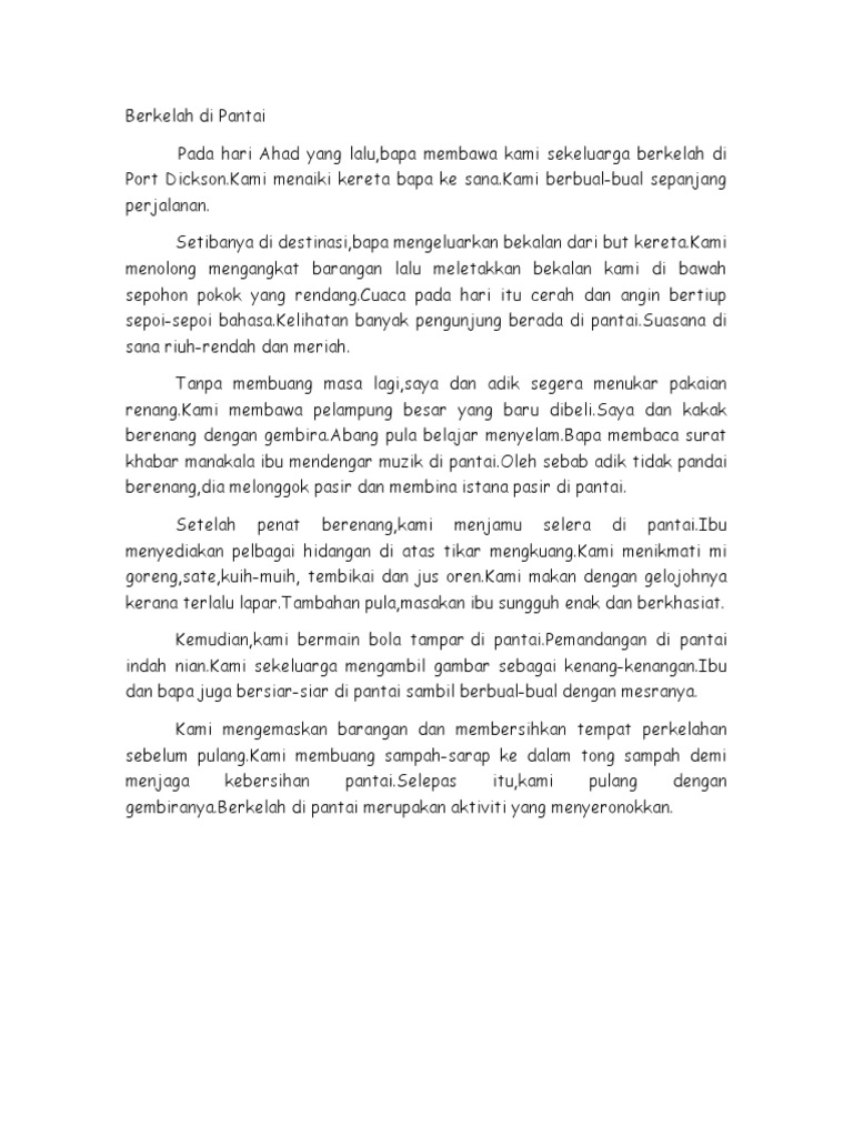 Berkelah Di Pantai | PDF