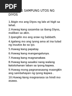 10 Utos NG Diyos | PDF