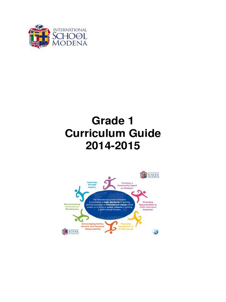 G1 Curriculum Guide 2014 | PDF | Reading (Process) | Learning
