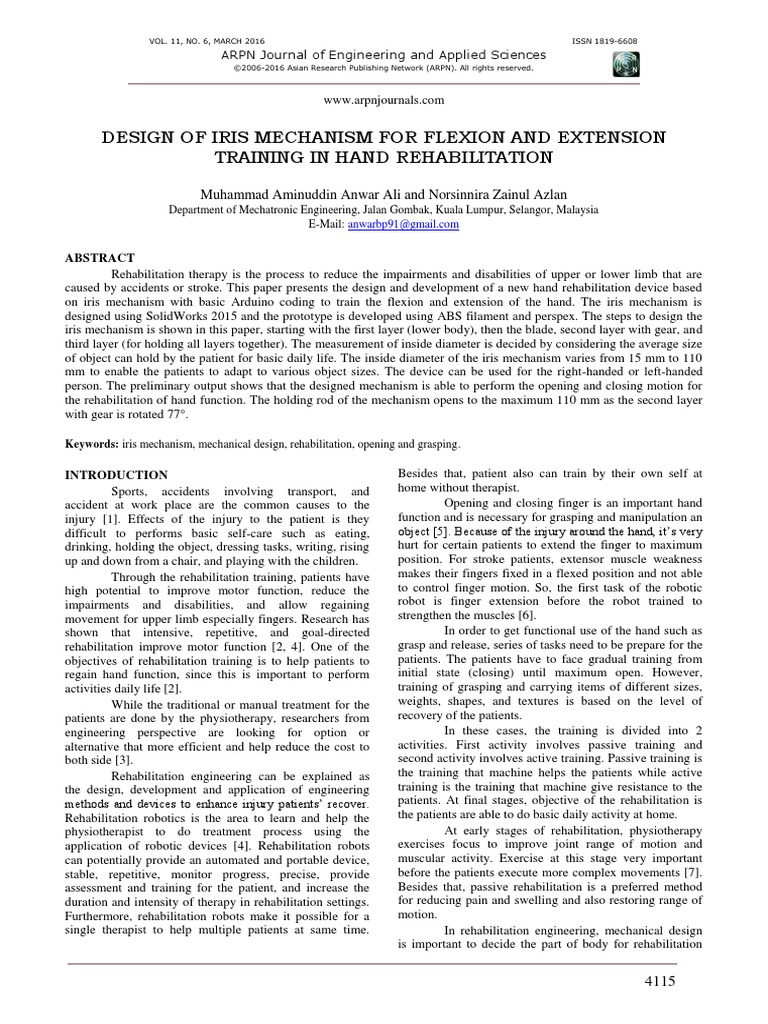 Design of Iris Mechanism For Flexion and Extension | PDF | Triangle ...