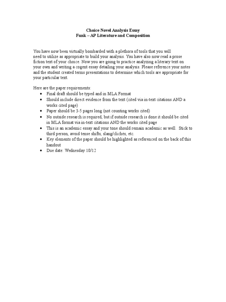 Prose Analysis Paper 1 | PDF