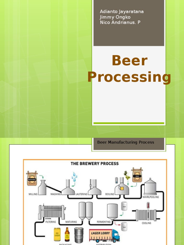 Beer Processing: Adianto Jayaratana Jimmy Ongko Nico Andrianus. P | PDF