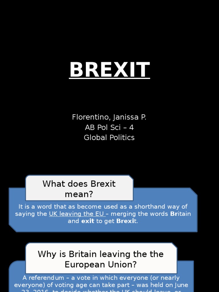 Understanding Brexit: Key Facts and Impacts | PDF