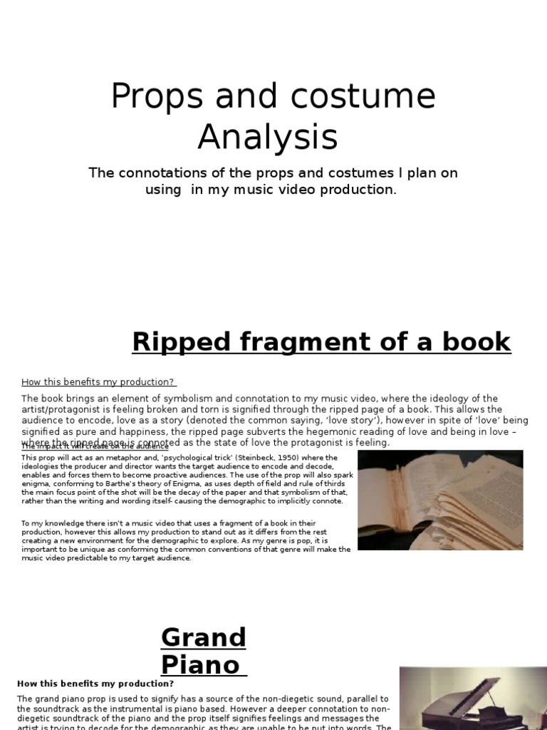 Props and Costume Analysis: The Connotations of The Props and Costumes ...