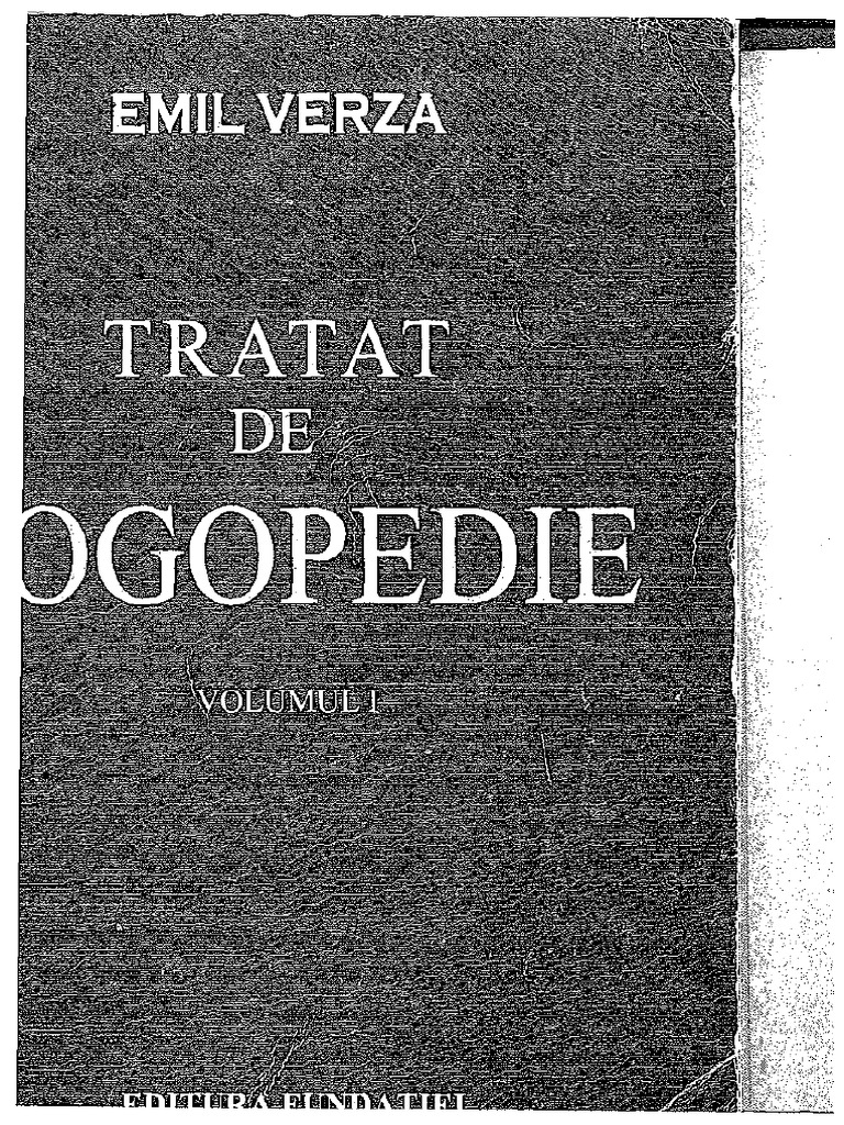 Emil Verza Tratat de Logopedie Vol 1 PDF | PDF