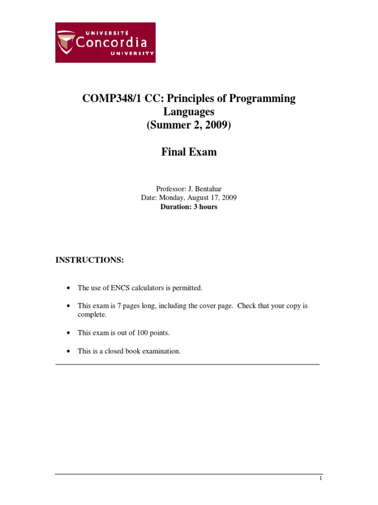 Final (COMP 348-Summer2009) | PDF | Queue (Abstract Data Type) | Method ...